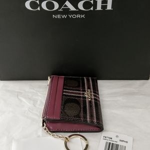 Coach | Accessories | Coach Mini Plaid Idcoin Case Wallet | Poshmark